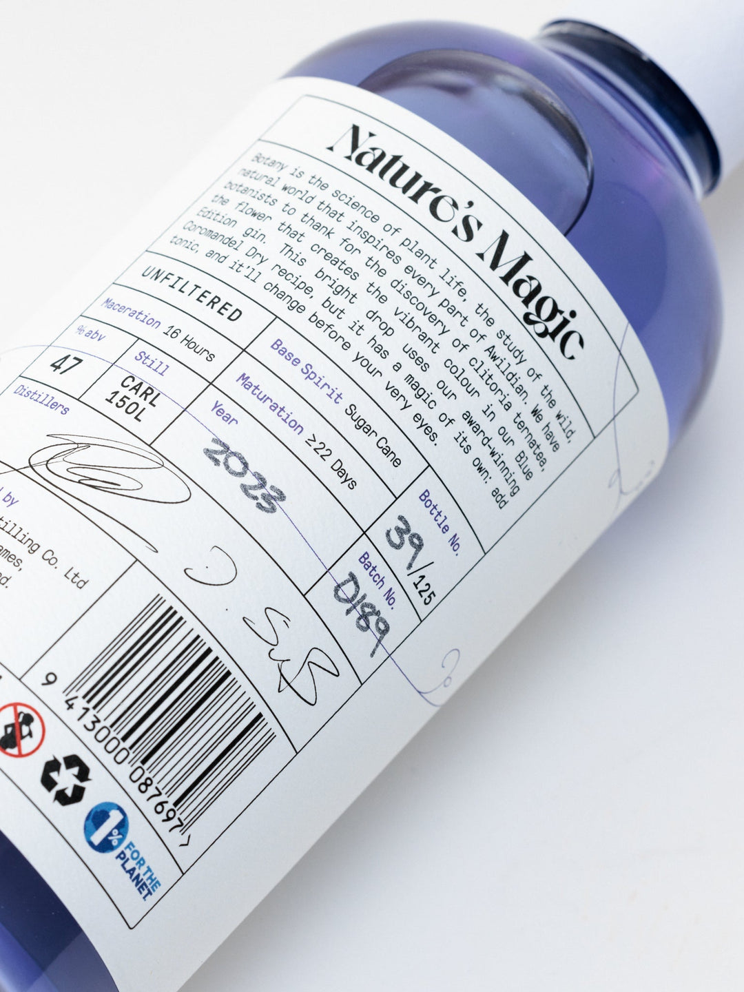Blue Dry Gin | Contemporary Colour-Shifting Gin | Awildian Gin NZ